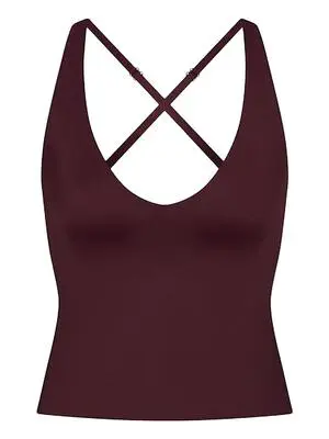 NIKESKIMS Shine V-neck Tank - Brown