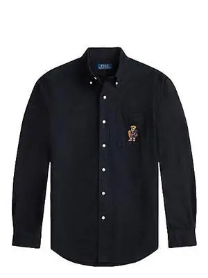Polo Ralph Lauren Brushed Logo-embroidered Cotton Shirt - Polo Black