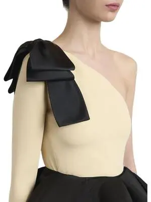Valentino Garavani One-shoulder Column Gown With Peplum - Multi