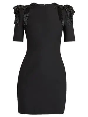 Valentino Garavani Embroidered Mini Dress - Black