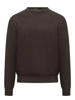 FILIPPO DE LAURENTIIS Wool Crew Neck Sweater - Grey