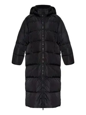 Add Zip-fastening Padded Coat - Black
