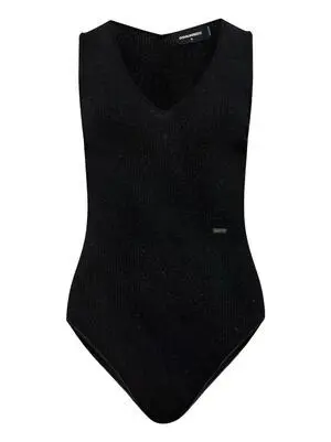 DSQUARED2 V-Neck Ribbed Bodysuit