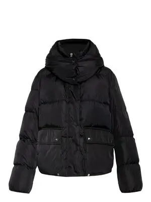 Add Hooded Puffer Jacket - Black