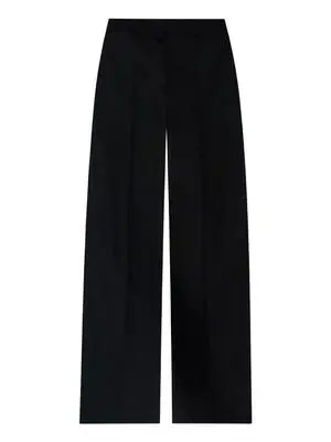 JIL SANDER Front-pleated Wool Trousers - Black