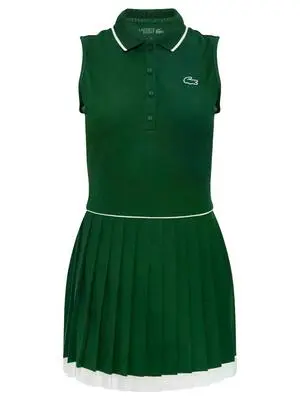 Lacoste Pleated Mini Dress - Green