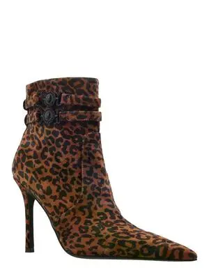 Kurt Geiger Leopard Print Ankle Boots - Brown