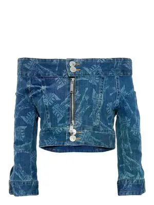 Dsquared2 X Vaquera Off-shoulder Jacket - Blue