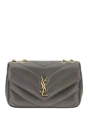 Saint Laurent Small Loulou Shoulder Bag - Grey
