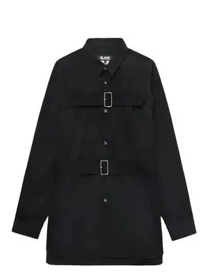 BLACK COMME DES GARÇONS Buckled Cotton Shirt - Black
