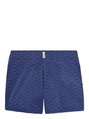 Vilebrequin Straight-leg Mid-length Printed Swim Shorts - Blue