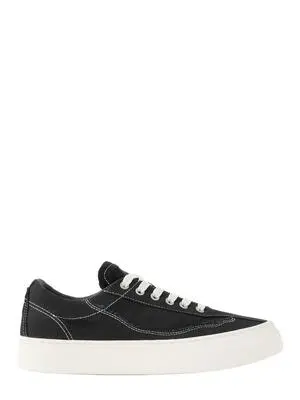 OMNI Dellow Leather-trimmed Distressed Drill Sneakers - Black