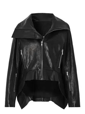 Rick Owens Exploder Leather Jacket - Black
