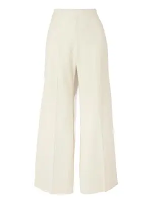 Nina Ricci Wool-gabardine Flared Pants - Cream