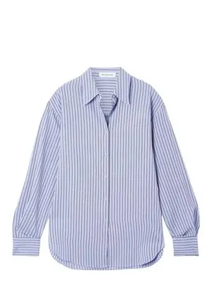 THE FRANKIE SHOP Peri Striped Lyocell-Blend Twill Shirt