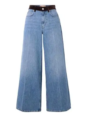 MARNI Appliquéd Wide-Leg Jeans