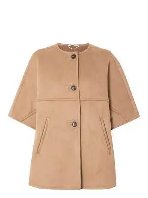 Max Mara Zaza Brushed Cape Brown