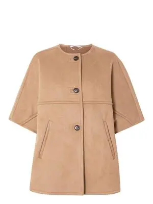 Max Mara Zaza Brushed Cape Camel