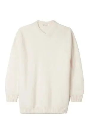 KALLMEYER Lena Brushed Cashmere Sweater - Ivory