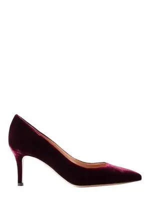 GIANVITO ROSSI 70 Velvet Pumps - Burgundy