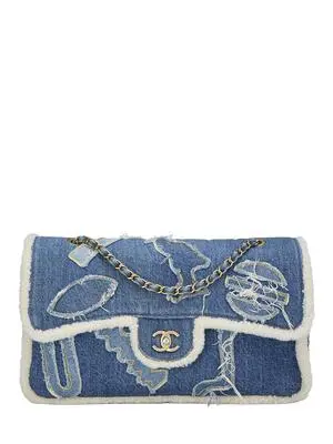 CHANEL Paris-Egypt Shearling Hieroglyph Flap Maxi