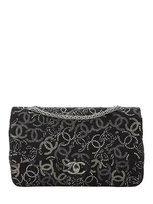 CHANEL Chanel Paris-Shanghai Tweed Classic Double Flap Bag