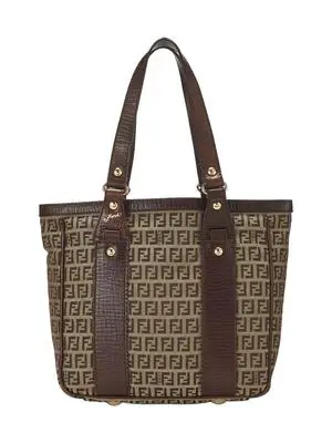 Fendi Zucchino Tote - Brown