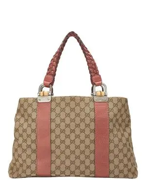 Gucci Original Gg Bamboo Bar Tote - Orange