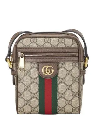 Gucci Gg Supreme Ophidia Messenger - Brown