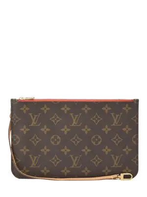 LOUIS VUITTON Monogram Neverfull Pouch Orange