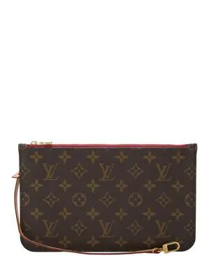 LOUIS VUITTON Monogram Neverfull Pouch - Red