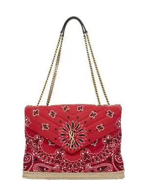 SAINT LAURENT Bandana Loulou Shoulder Bag Medium