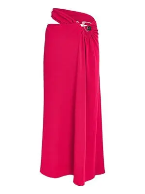Christopher Esber Spiral Crystal Suspension Maxi Skirt - Red
