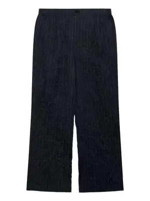 Simkhai Pinstripe Straight Leg Trousers - Black