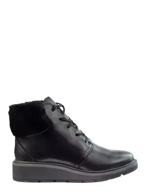 Clarks Andie Go Fur Lace-up Boots - Black
