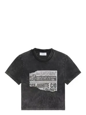 OFF-WHITE Off-White News Print Logo T-Shirt