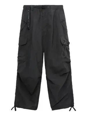AND WANDER Multiple-pocket Cargo Pants - Black