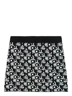 The Kooples Logo-pattern Knitted Mini Skirt - Black