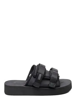 Suicoke Logo-patch Platform Sandals - Black