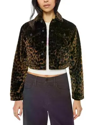 MOTHER Leopard Print Jacket - Brown