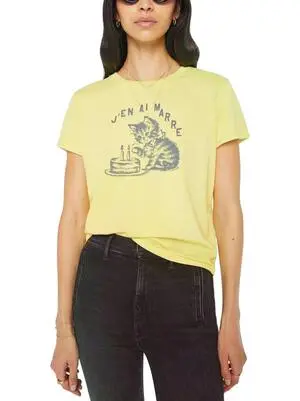 MOTHER Graphic Print T-shirt - Yellow