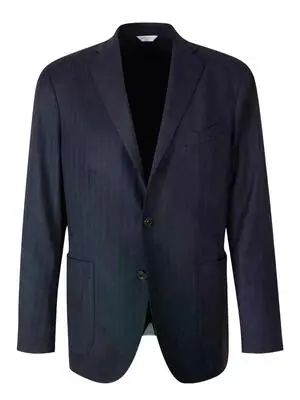Boglioli Button Blazer - Blue