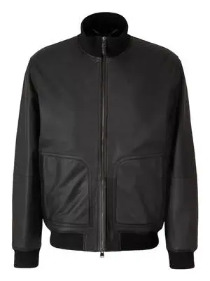 Canali High-collar Jacket - Black