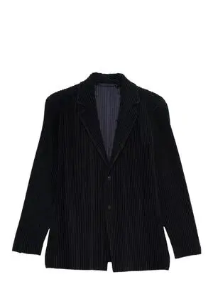 Issey Miyake Pleated Blazer - Blue