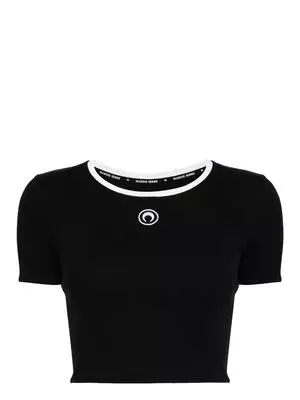 MARINE SERRE Logo Ringer Top - Black