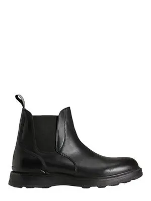 Woolrich Elastic-panel Leather Boots - Black