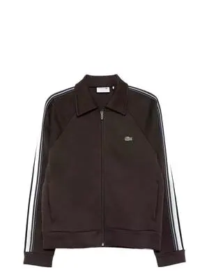 Lacoste Stripe Zip Shirt - Brown