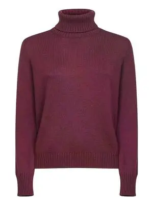 BLANCA VITA Roll-neck Sweater - Red