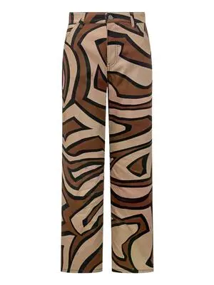 Emilio Pucci Printed Trousers - Neutrals
