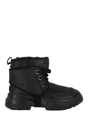 UGG Lace-up Leather Hiking Boots - Black